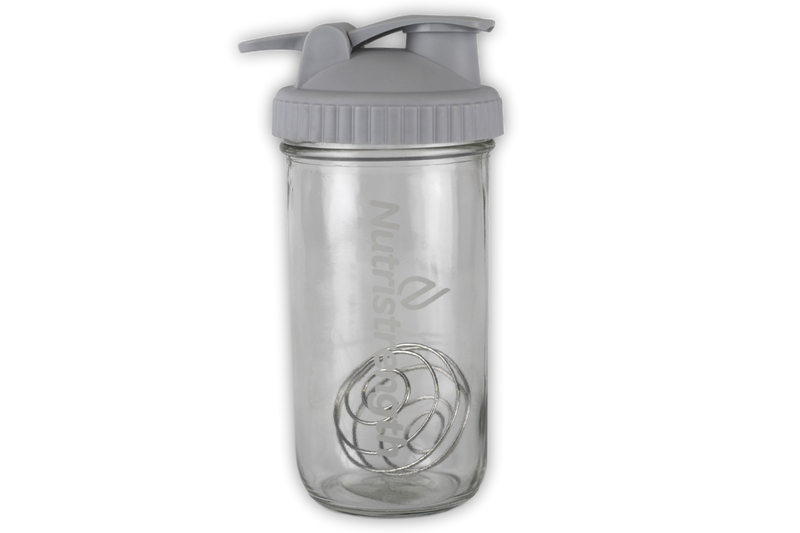Glass Shaker Large | Glass Water Bottle | Nutristrength